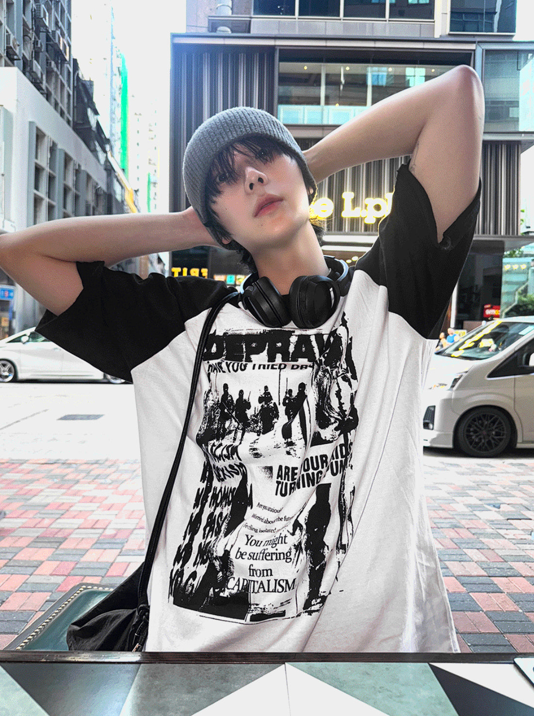 Dominic Color-Block Raglan Short-Sleeve TEE – cosyharu